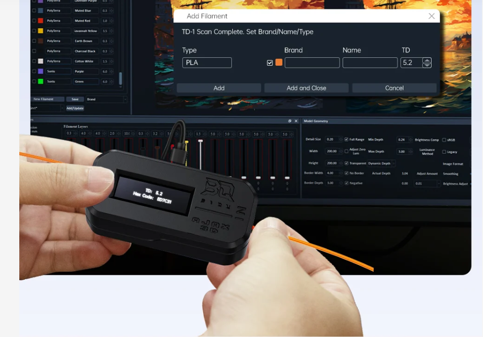 BIQU AJAX TD1S - filament measuring device for multi-material 3D printing - Kamami on-line store